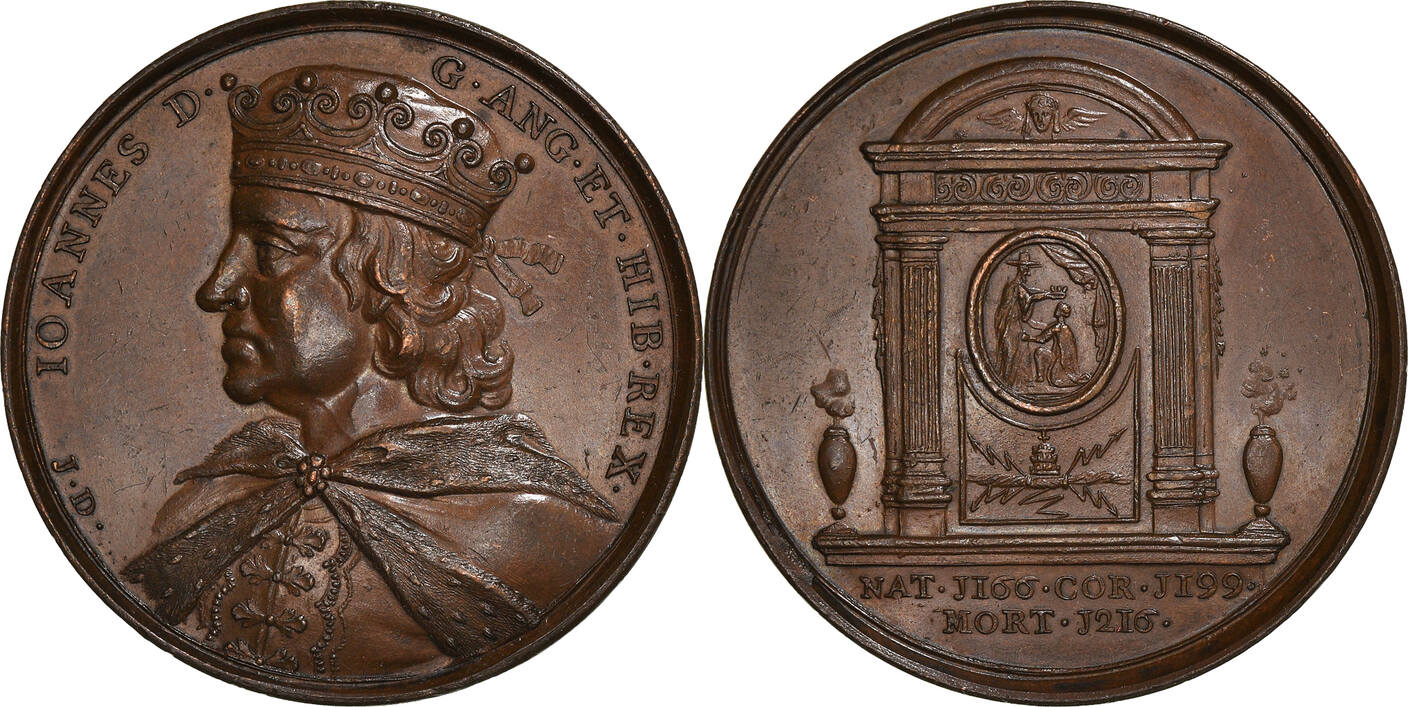 Great Britain Medal King of England, John 1199-1216, J. Dassier MS(60 ...