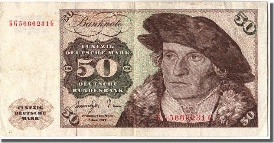 GERMANY - FEDERAL REPUBLIC 50 Deutsche Mark 1977 Banknote, 1977-06-01 ...