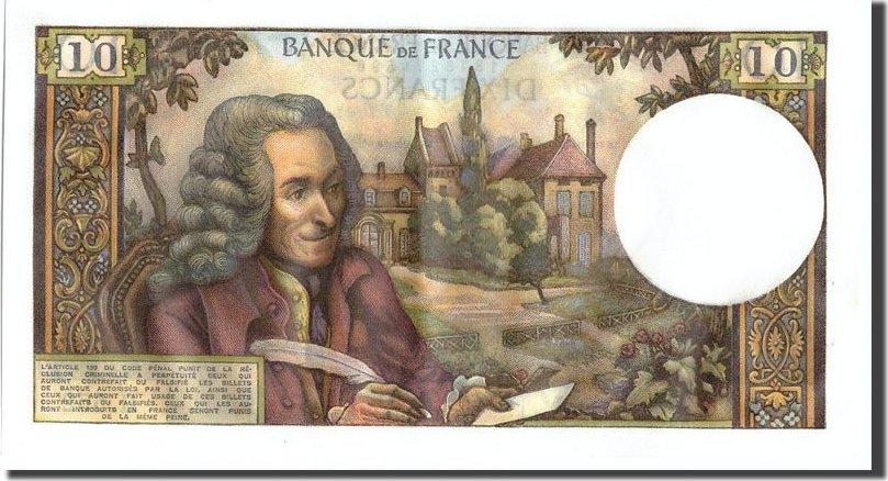 France 10 Francs 1970 Banknote, 10 F 1963-1973 ''Voltaire'', 1970-02-05 ...