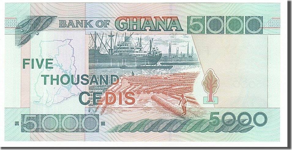 Ghana 5000 Cedis 2006 Banknote, 2006-07-04 UNC(65-70) | MA-Shops