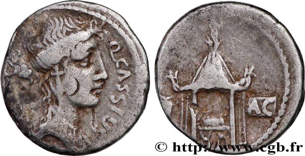 THE REPUBLIC (280 BC to 27 BC) Denier 55 BC. CASSIA Rome 55 AC. (17,5mm ...