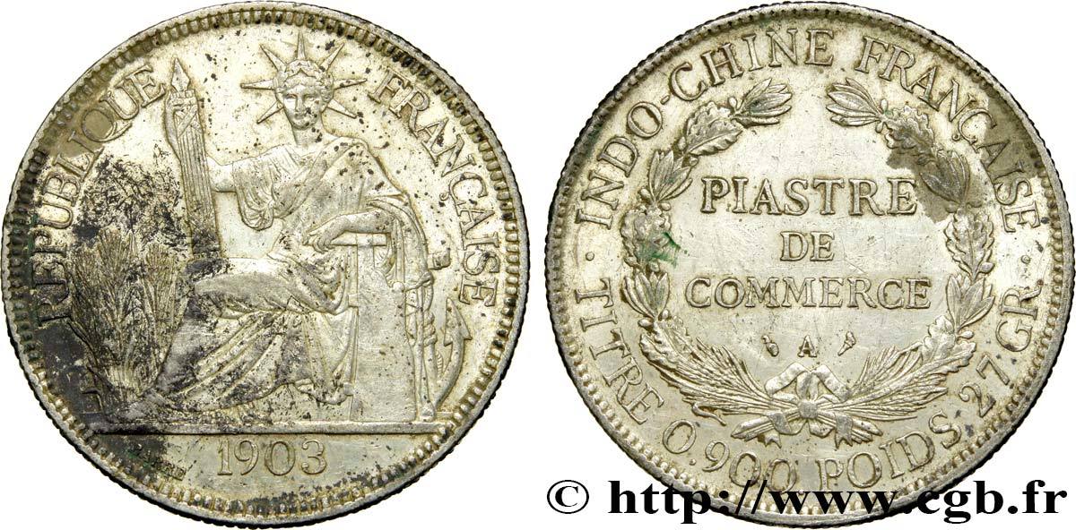 1 Piastre de Commerce FRENCH INDOCHINA Paris 1903 (39mm, 27,04g, 6h) AU ...