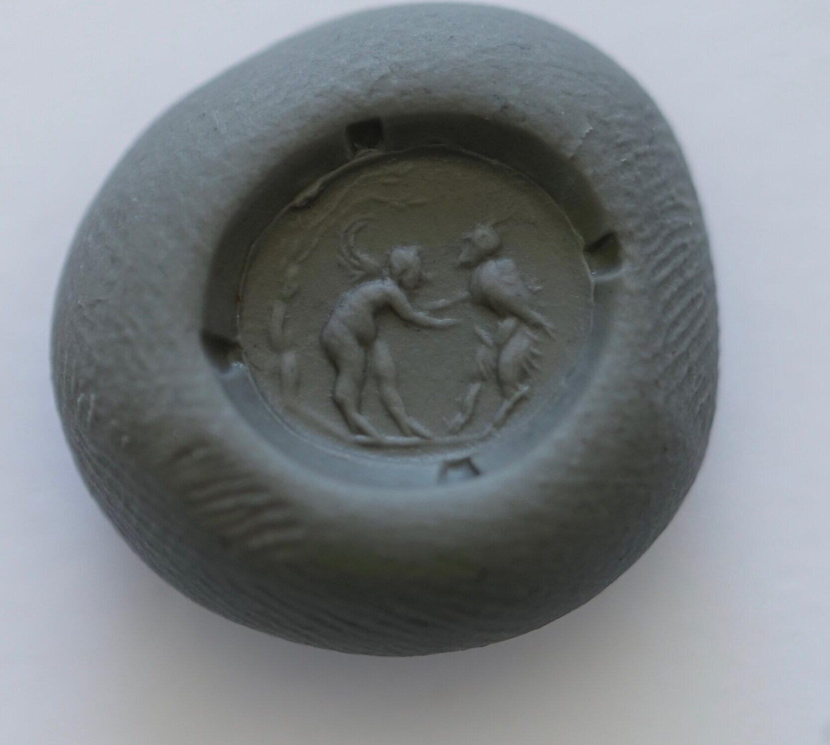 Roman Intaglio On Carnelian: Eros And Ithyphallic Satyr. | MA-Shops