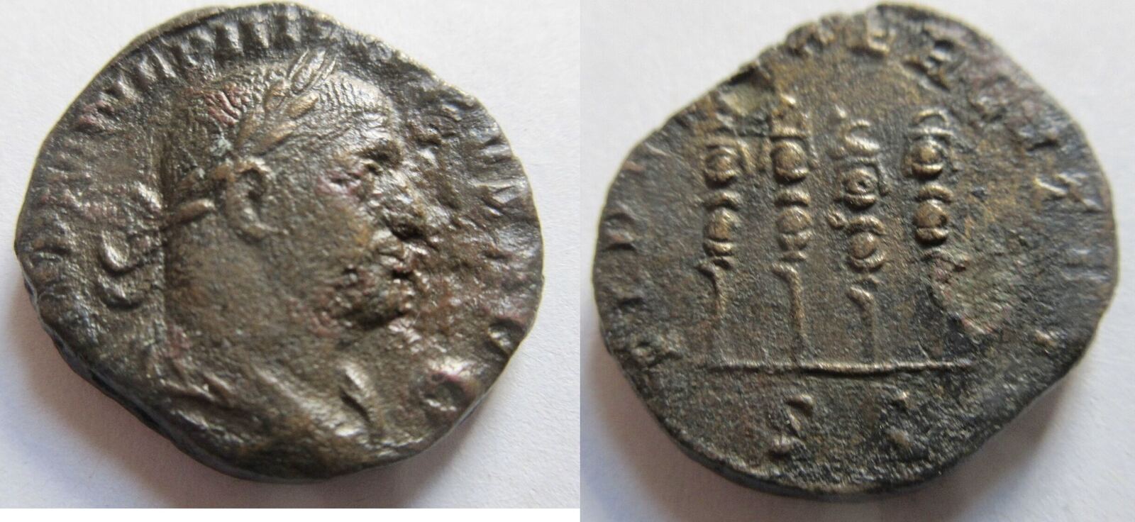 Rom 248 n. Chr. Sesterz von Philippus I. (Arabs) Rs. vier Standarten very fine | MA-Shops