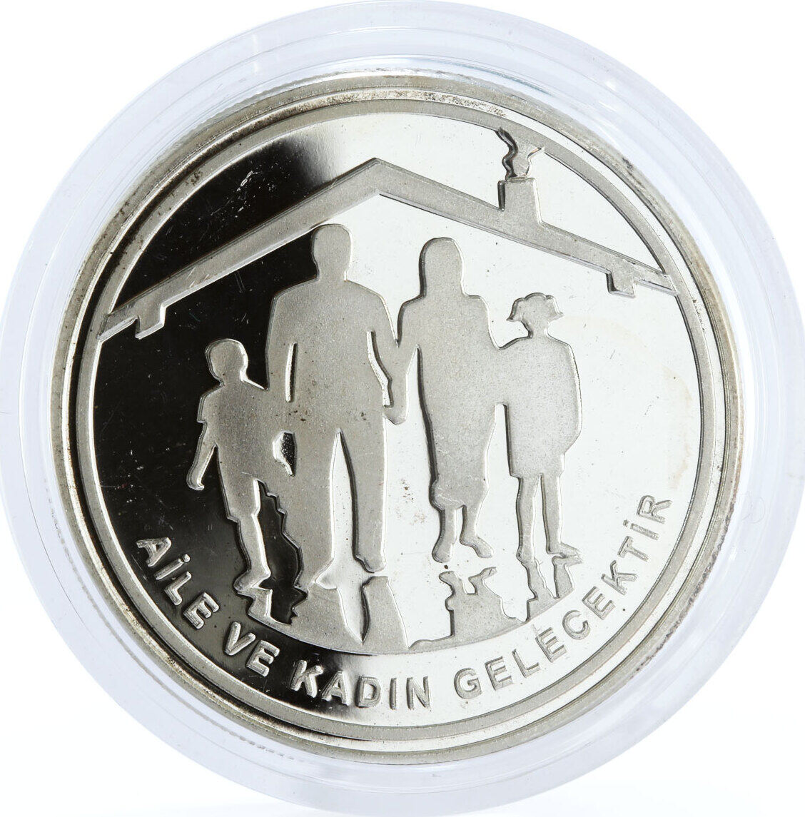 Turkey 50 lira Family and Women Are Future proof silver coin 2012 | MA ...