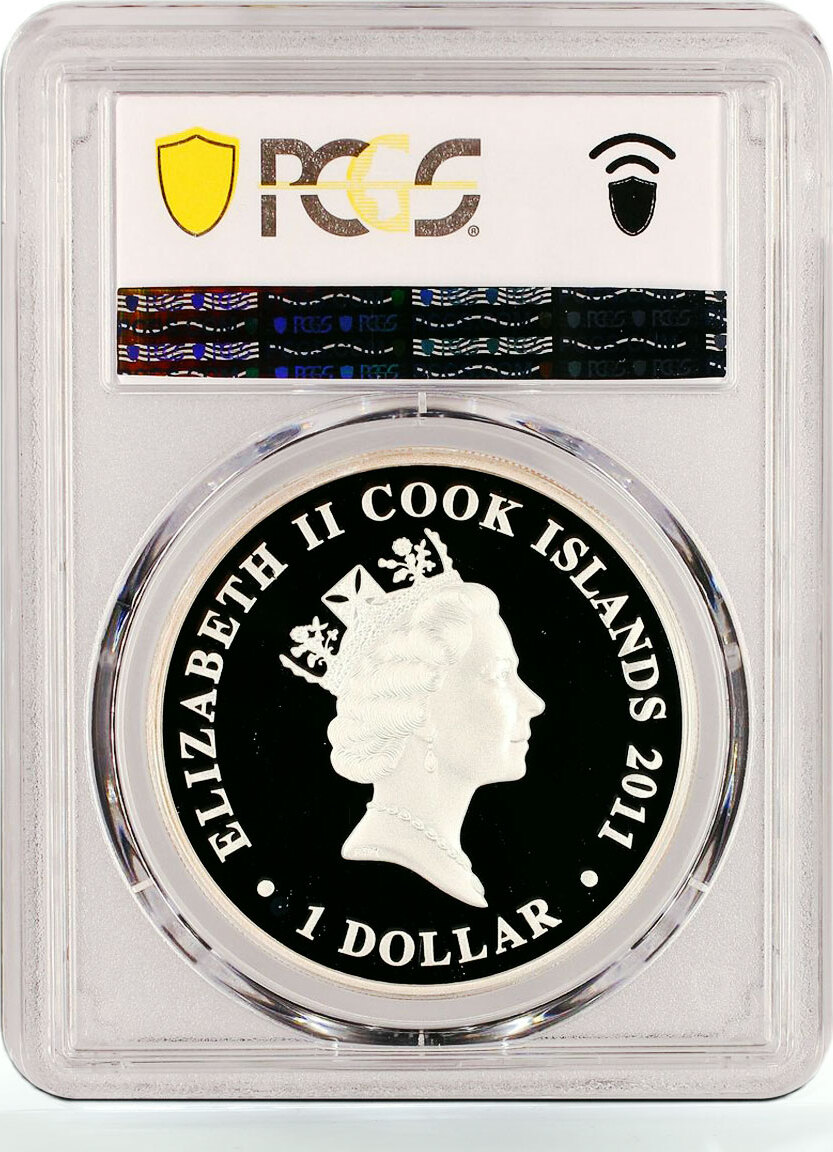 Cook Islands 1 dollar Jutland Battle Ship Battleship PR69 PCGS silver ...