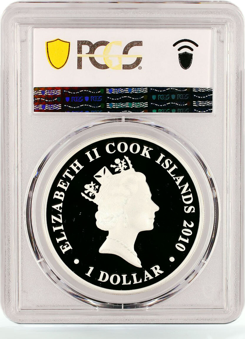 Cook Islands 1 dollar Salamis Battle Ship Clipper PR69 PCGS silver coin ...