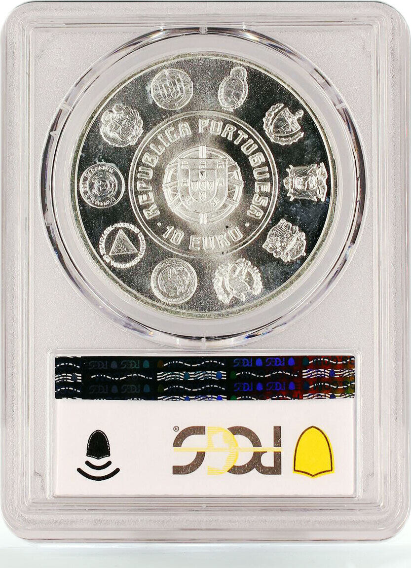 Portugal 10 euro Ship Clipper Nautica Navigator Seafaring MS67 PCGS Ag ...