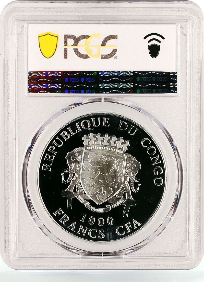 Congo 1000 francs Lunar Year of the Goat Lucky Family PR69 PCGS silver ...