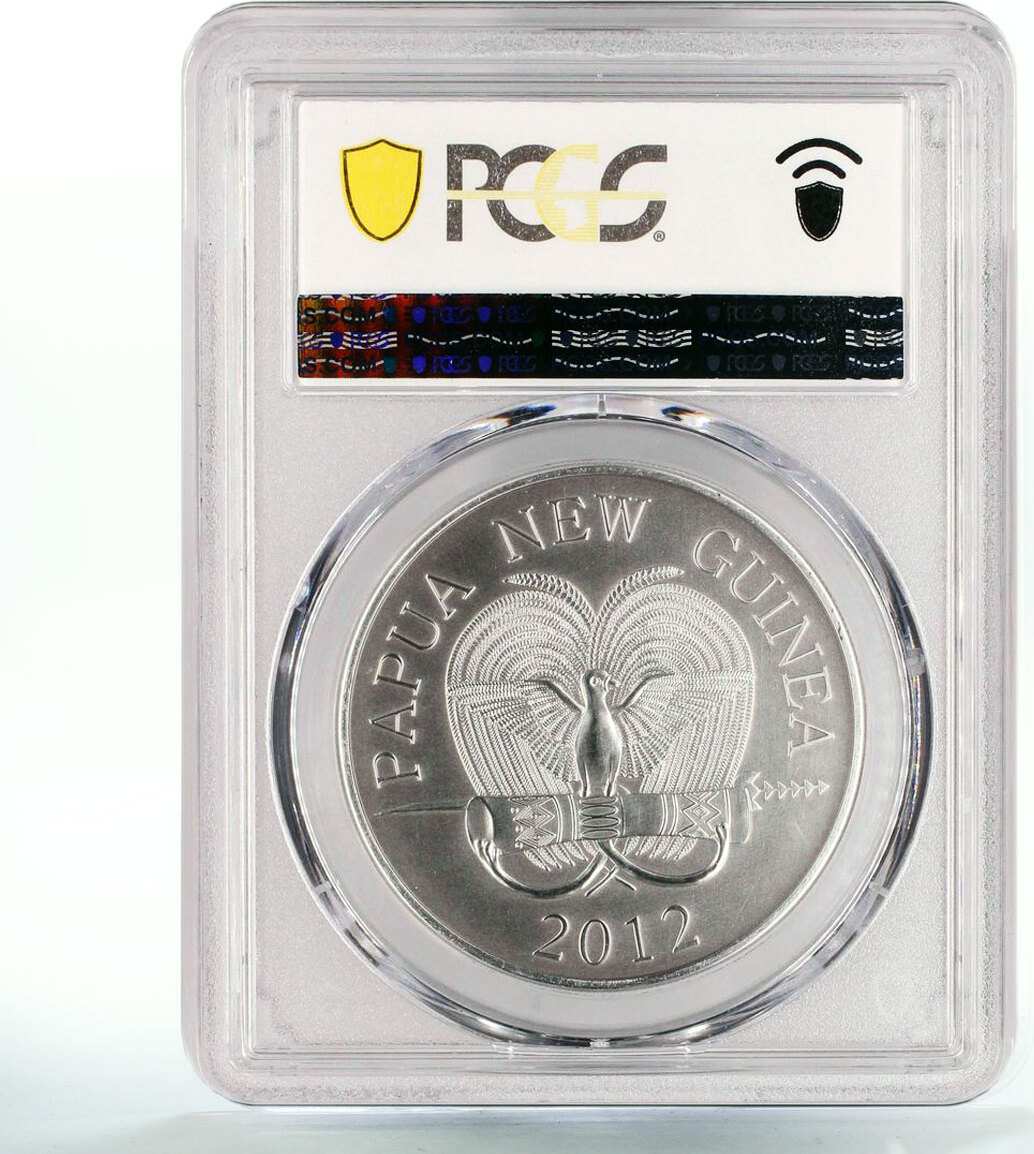 Papua New Guinea 5 kina Endangered Wildlife Anteater MS70 PCGS silver ...