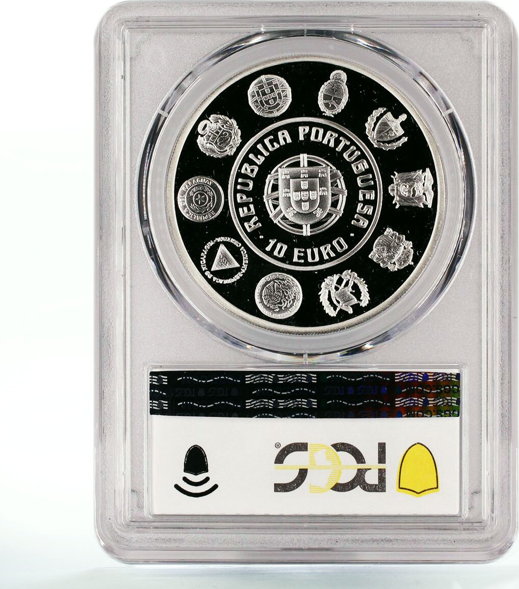 Portugal 10 euro Ship Clipper Nautica Navigator Seafaring PR69 PCGS Ag ...