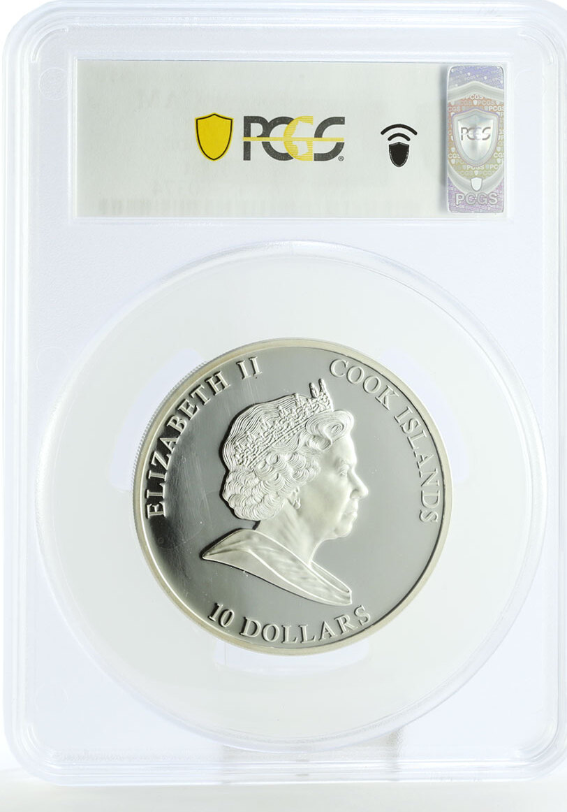 Cook Islands 10 dollars Year of the Rabbit I Grey Rabbit PR68 PCGS Ag ...