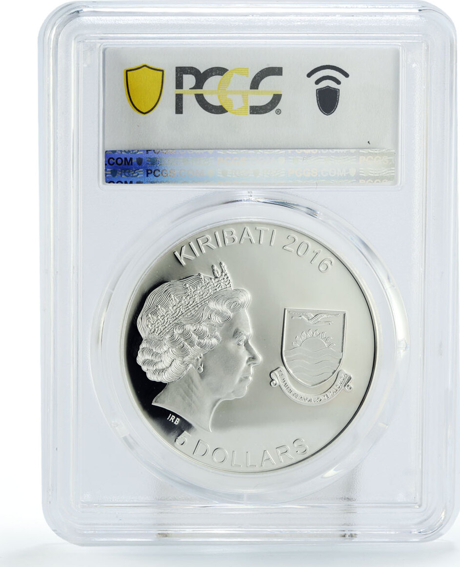 Kiribati 5 dollars Crypt Werewolf Wolfman PR70 PCGS colored silver coin ...