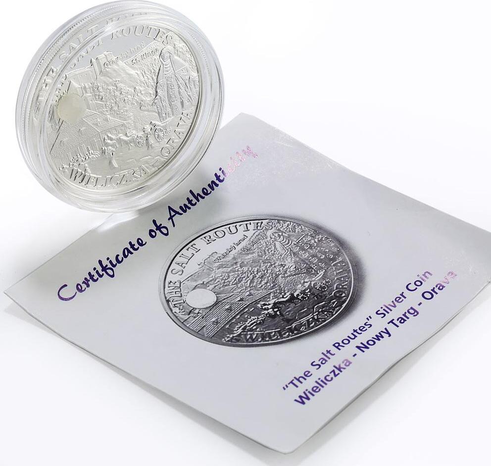 Malawi 20 kwacha Salt Routes Wieliczka Nowy Targ Orava proof silver ...