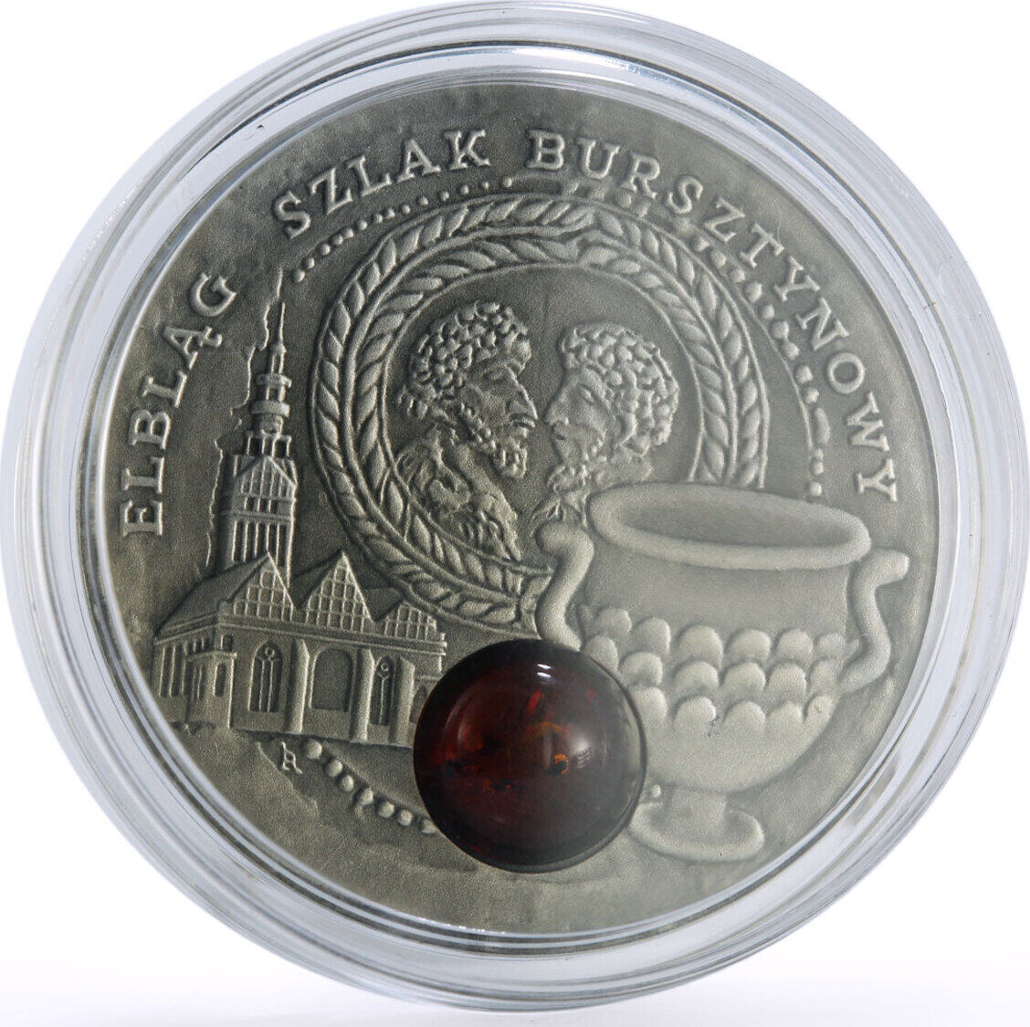 Niue 1 dollar Amber Routes Elblag City silver coin 2009 UNC | MA-Shops