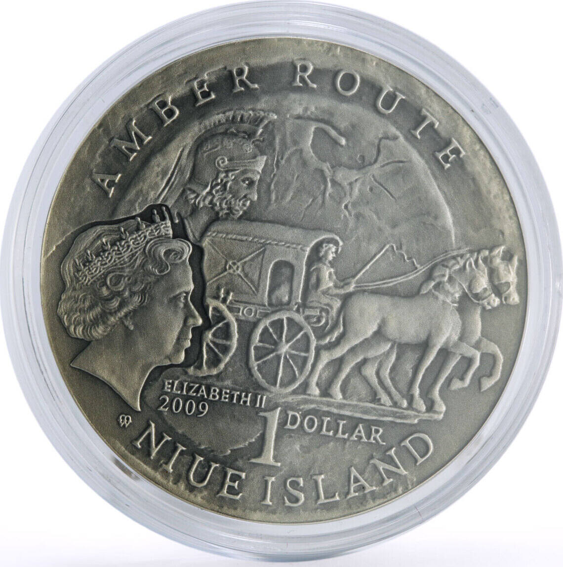 Niue 1 dollar Amber Routes Elblag City silver coin 2009 UNC | MA-Shops