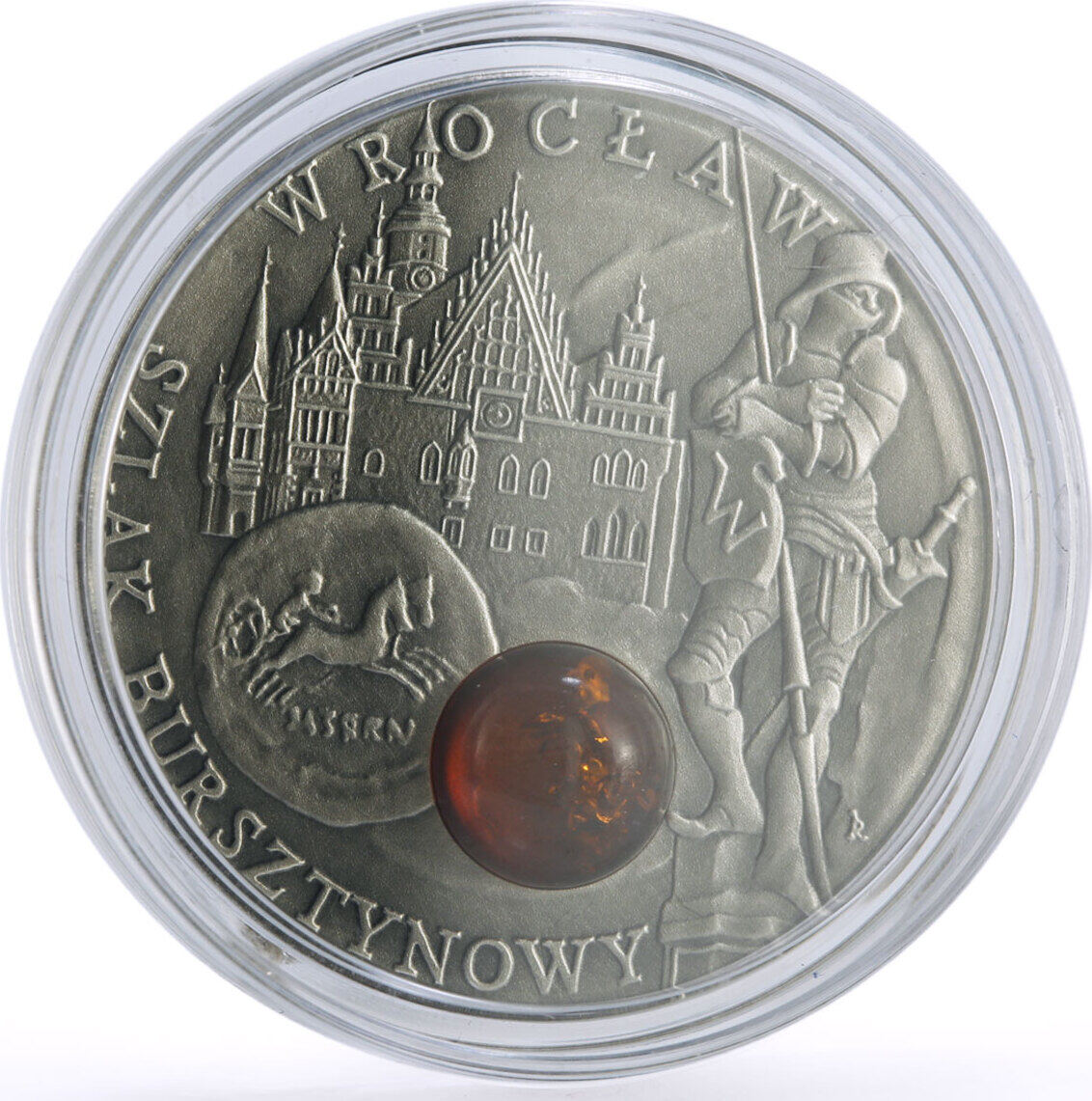 Niue 1 dollar Amber Routes Wroclaw City silver coin 2009 UNC | MA-Shops
