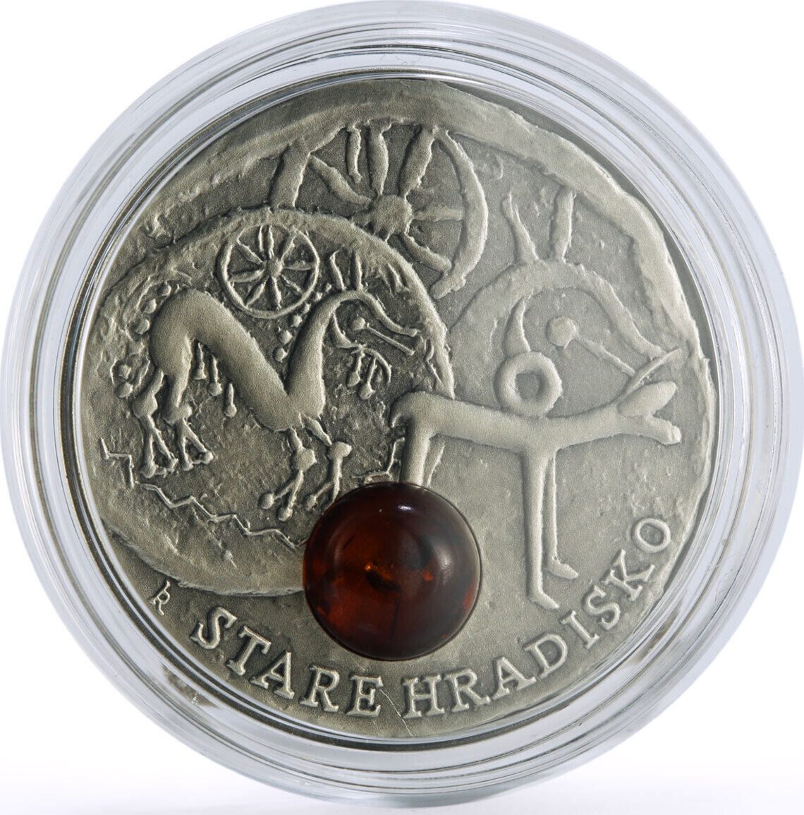 Niue 1 dollar Amber Routes Stare Hradisko City silver coin 2010 UNC ...