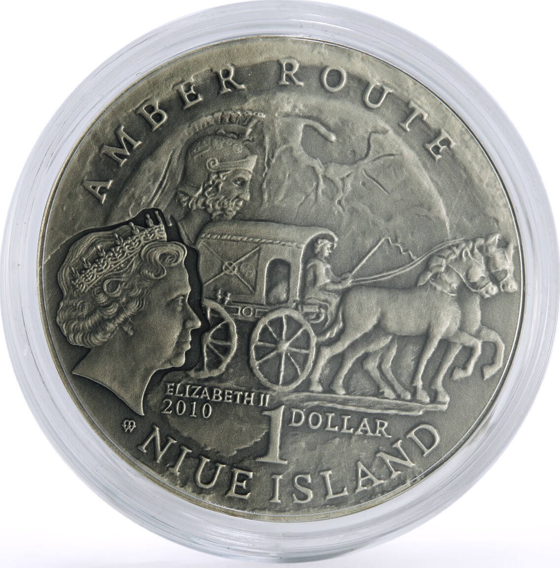 Niue 1 dollar Amber Routes Stare Hradisko City silver coin 2010 UNC ...