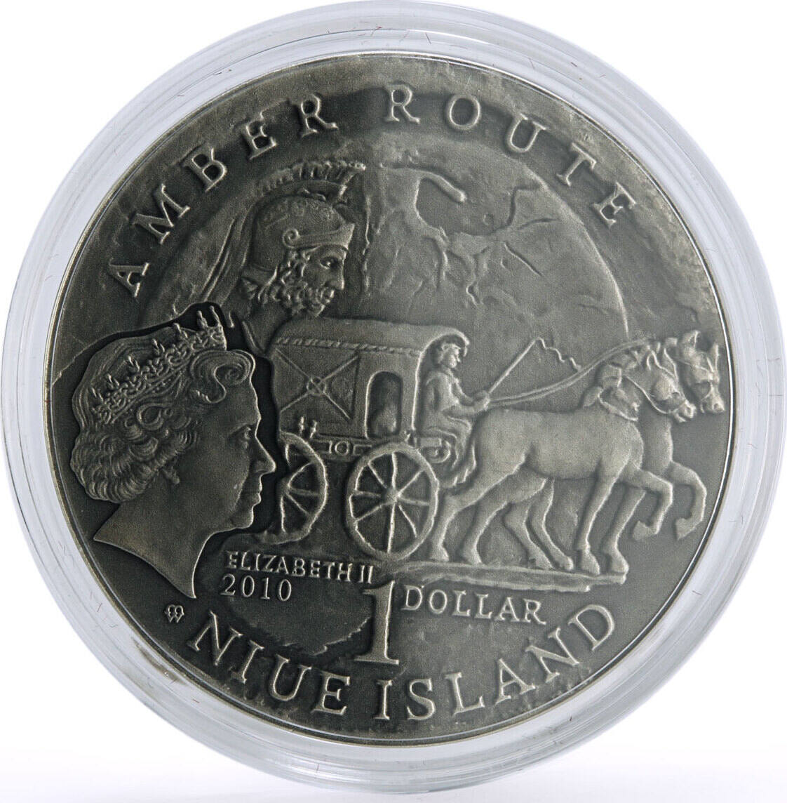 Niue 1 dollar Amber Routes Szombathely City silver coin 2010 UNC | MA-Shops