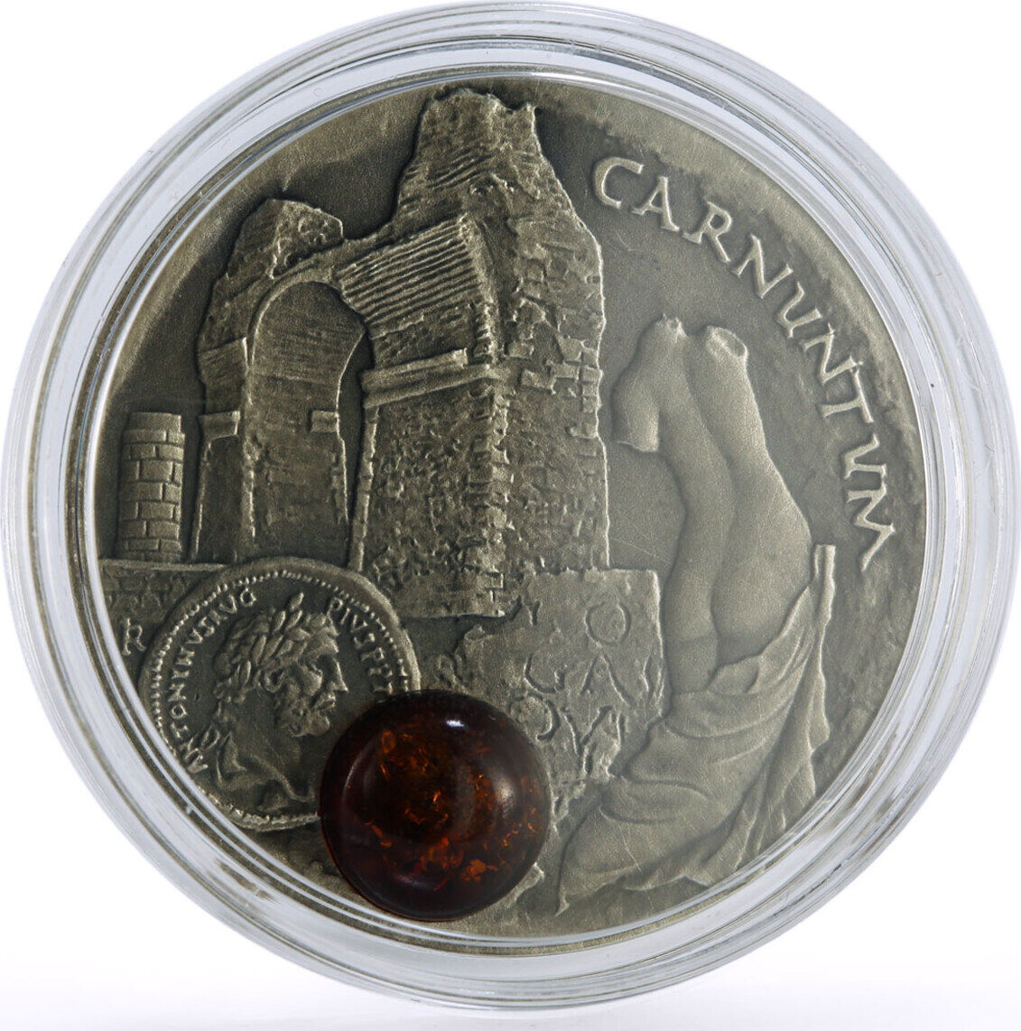 Niue 1 dollar Amber Routes Carnuntum City silver coin 2011 UNC | MA-Shops