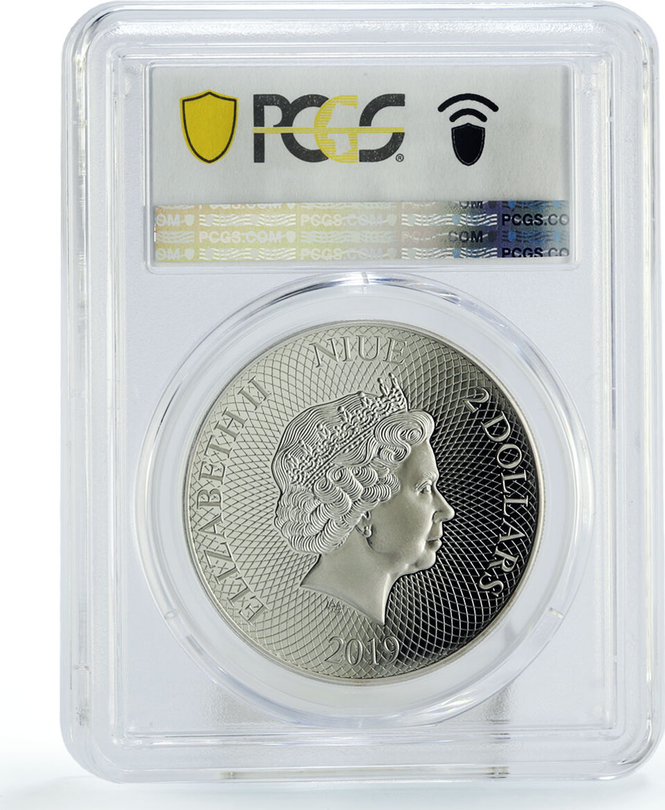 Niue 2 dollars Conservation Wildlife Albatross Bird Polar Fauna MS70 ...