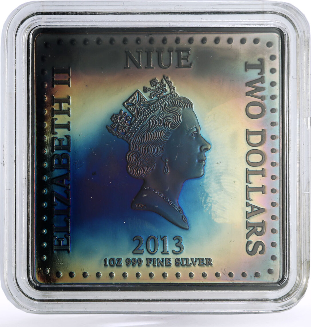 2 dollars Niue set of 2 coins Board Games Monopoly colored proof silver ...