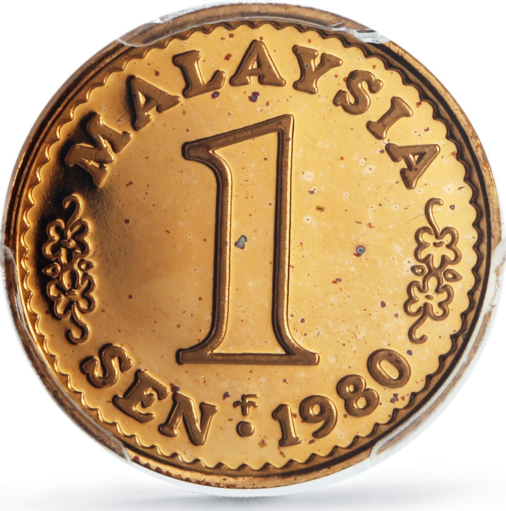Malaysia 1 sen State Coinage Parliament House KM-1 PR68 PCGS bronze ...