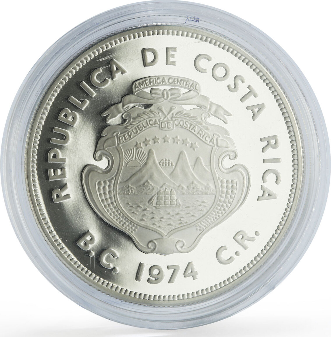 Costa Rica 50 colones Conservation Wildlife Turtle Fauna proof silver ...