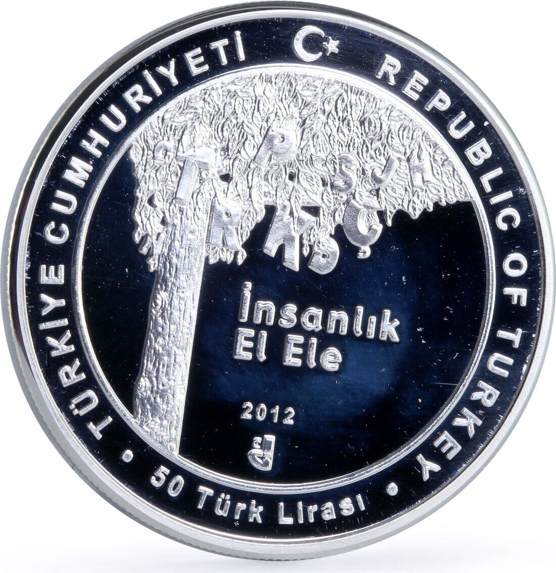 Turkey 50 lira Turkish Olympics 100th Anniversary Tree proof silver ...