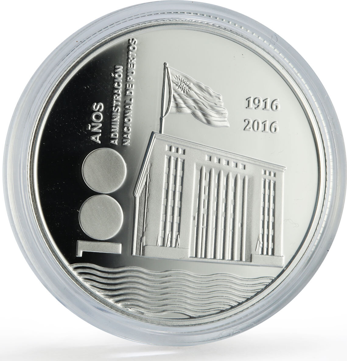 Uruguay 1000 pesos National Ports Administration ANP proof silver coin ...