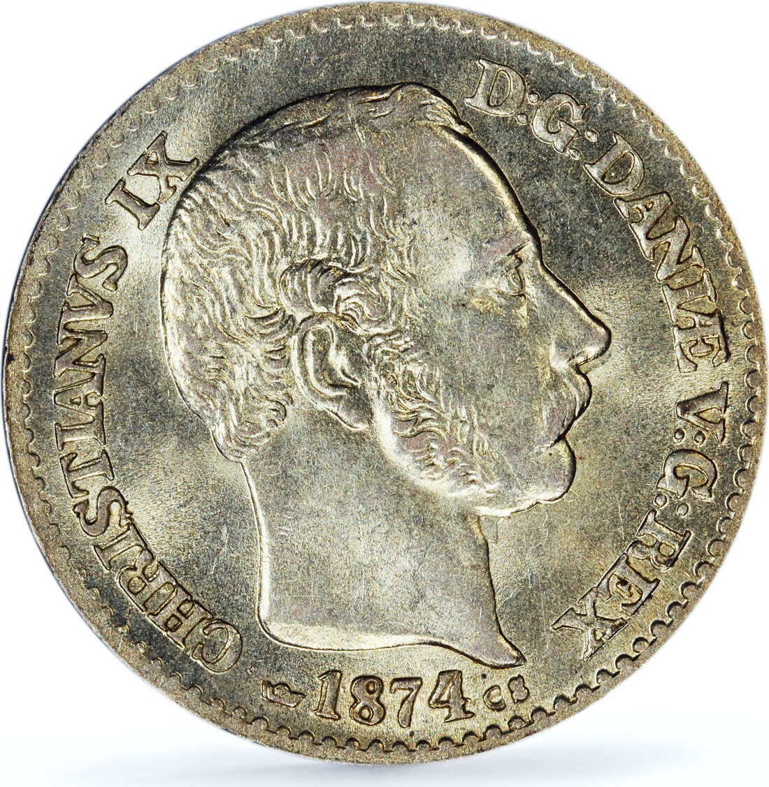 Denmark 4 skilling RM King Christian IX Coinage KM-775 MS63 PCGS billon ...