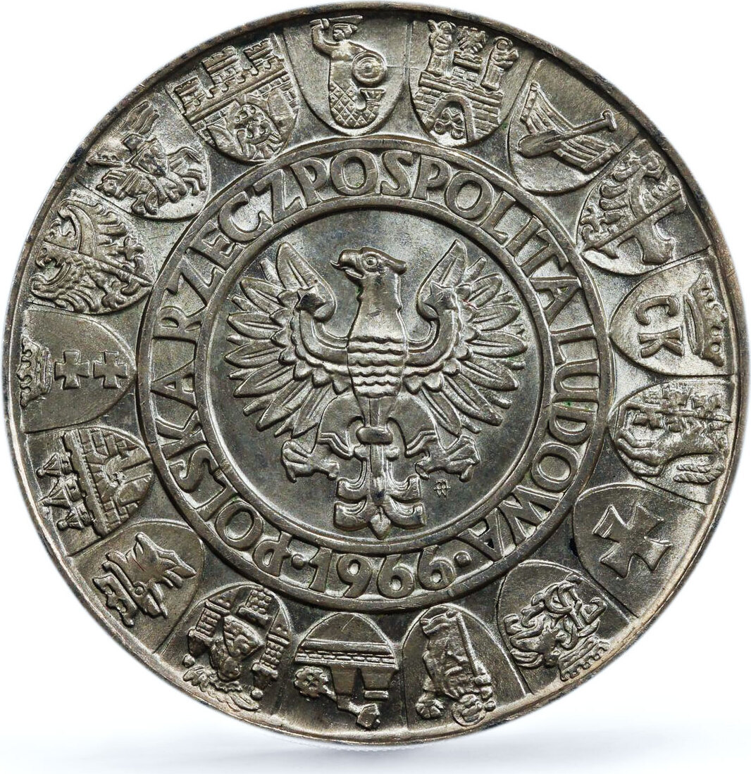 Poland 100 zlotych Polish Millennium History Probe SP64 PCGS silver ...