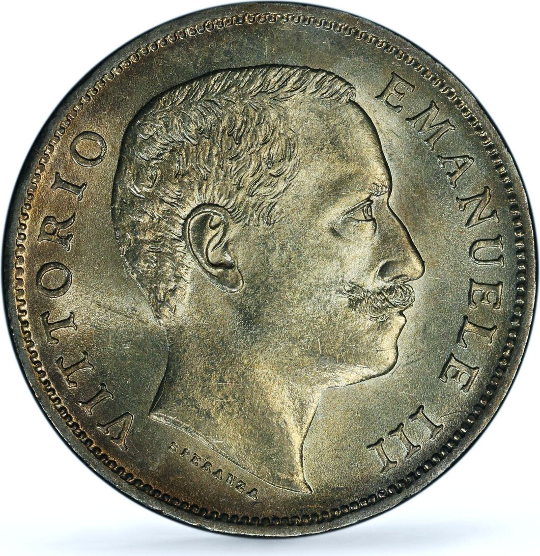Italy 1 lira King Victor Emmanuel III Coinage KM-32 MS64 PCGS silver ...