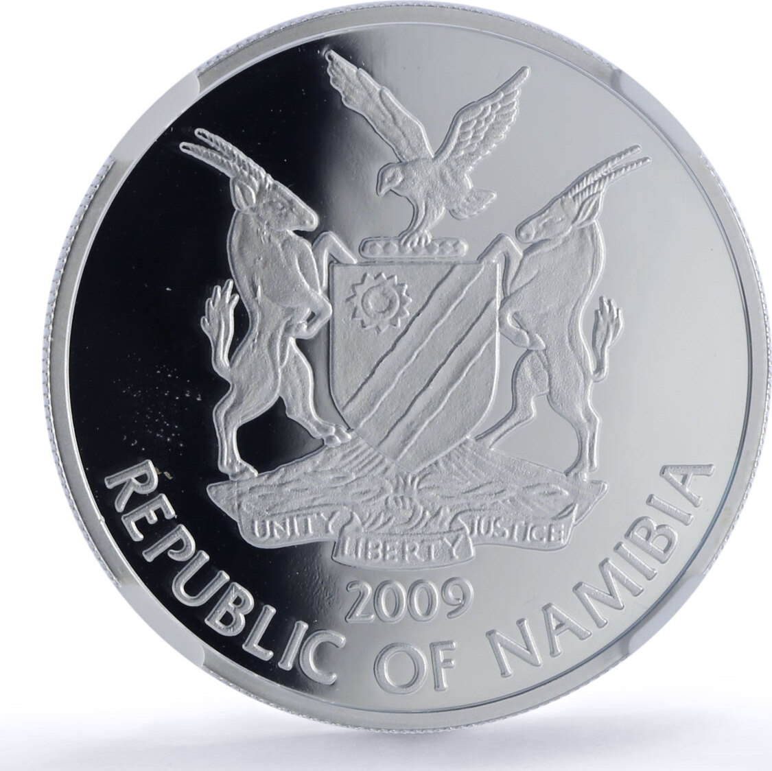 Namibia 10 dollars Litocranius Walleri Wildlife Fauna PF69 NGC silver ...