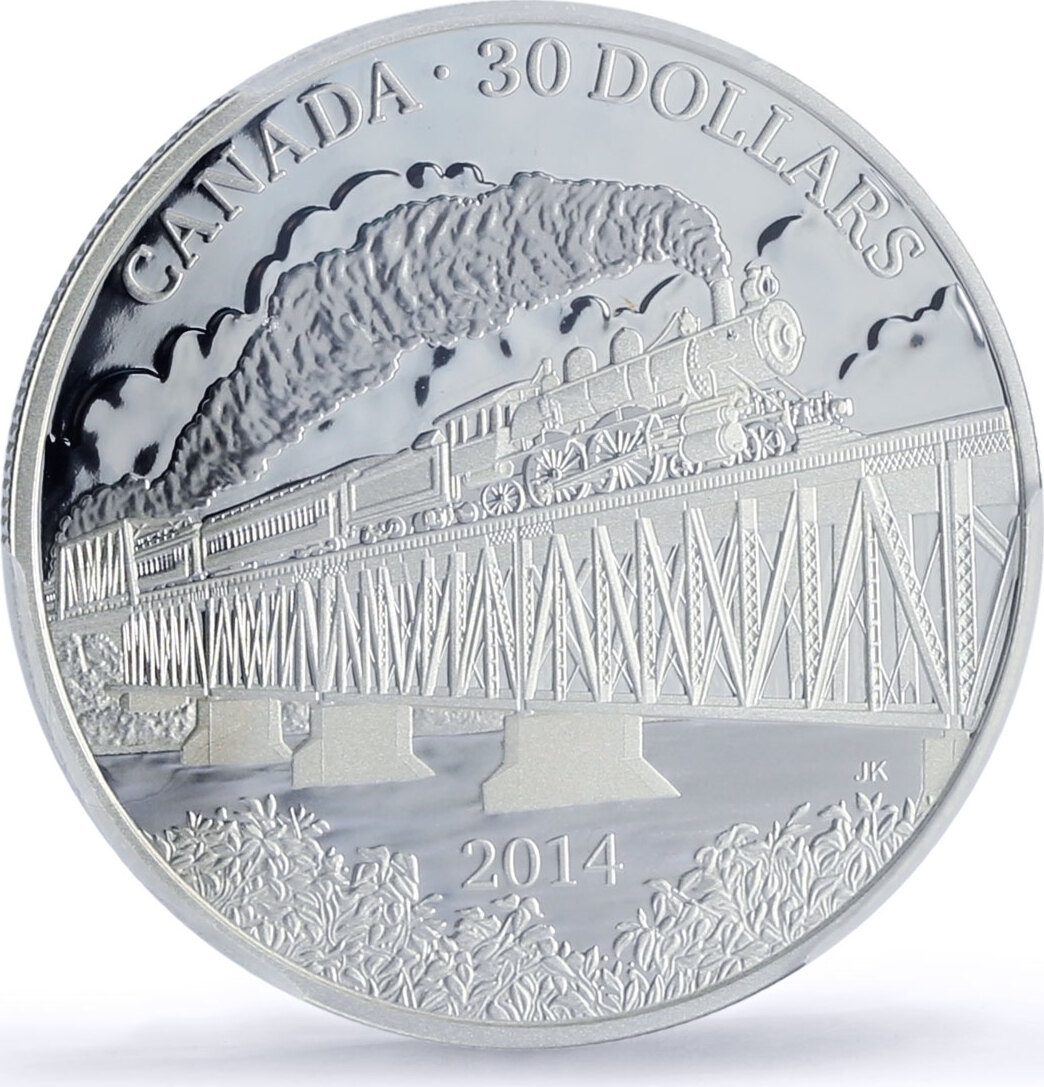 Canada 30 dollars Pacific Railway Railroads Trains PR70 PCGS silver ...