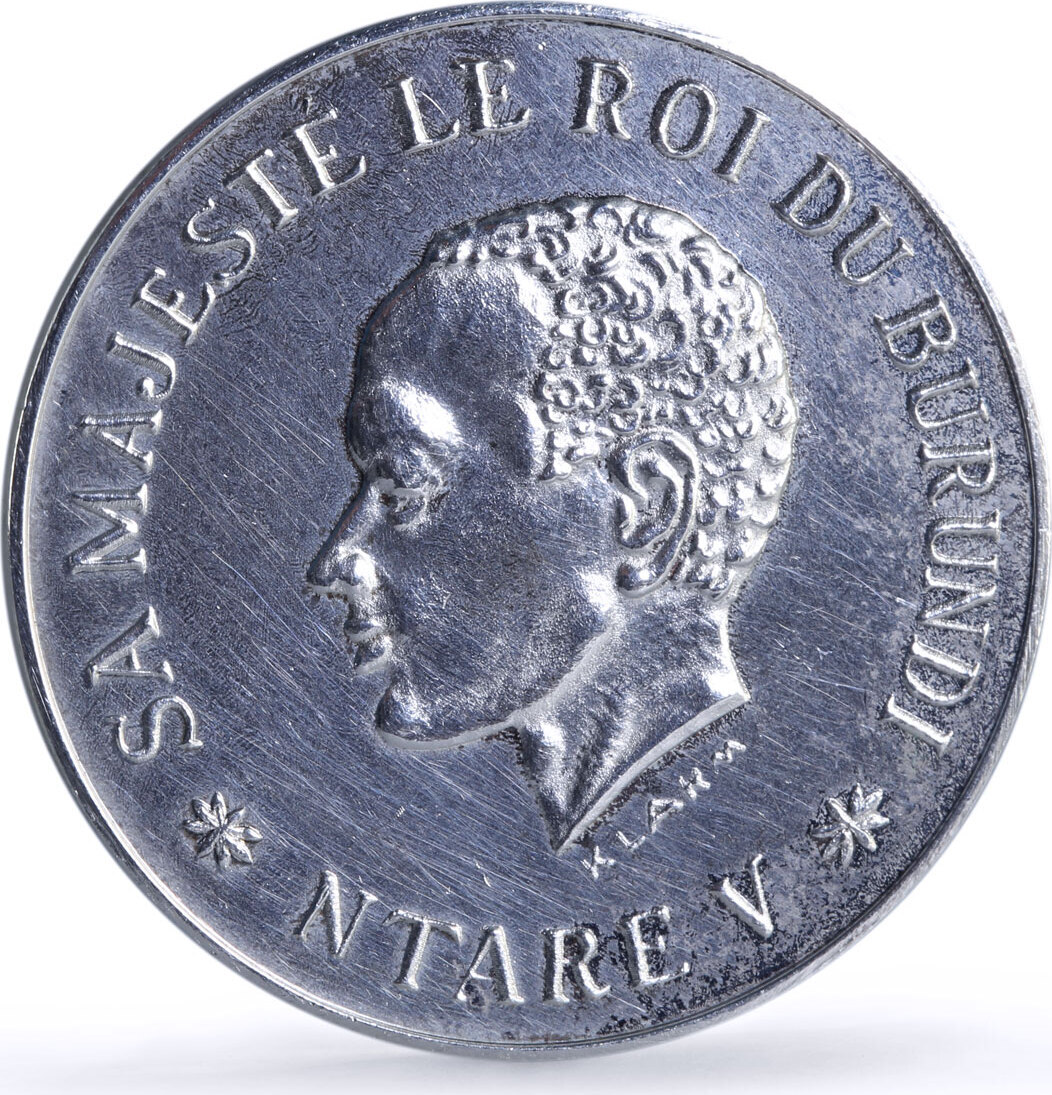 Burundi 500 francs King Ntare V Coronation History proof-like billon ...