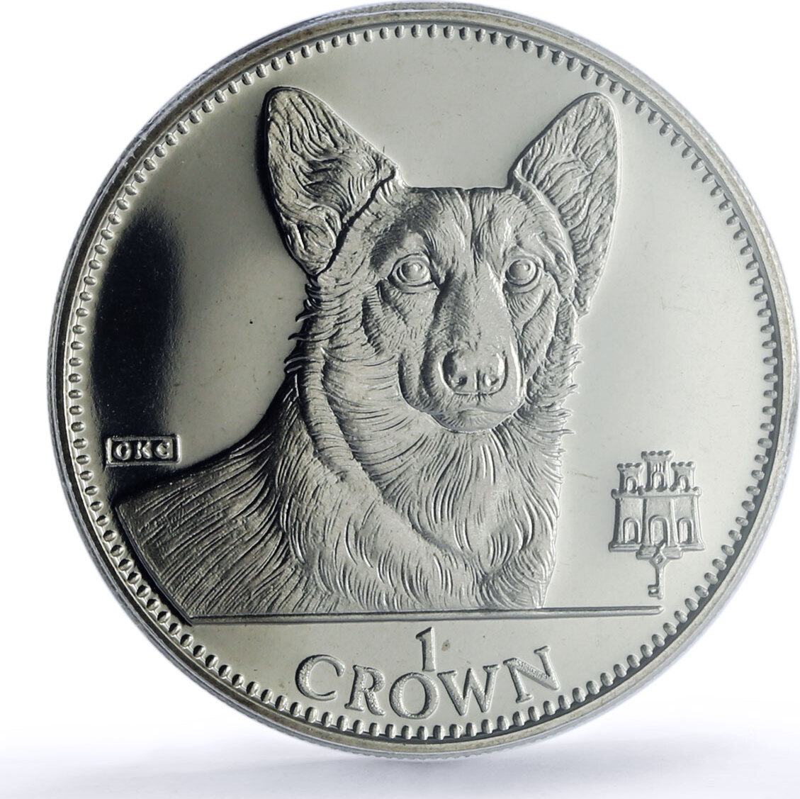 Gibraltar 1 crown Corgi Man Best Friends Dog MS 68 PCGS CuNi coin 1991 ...