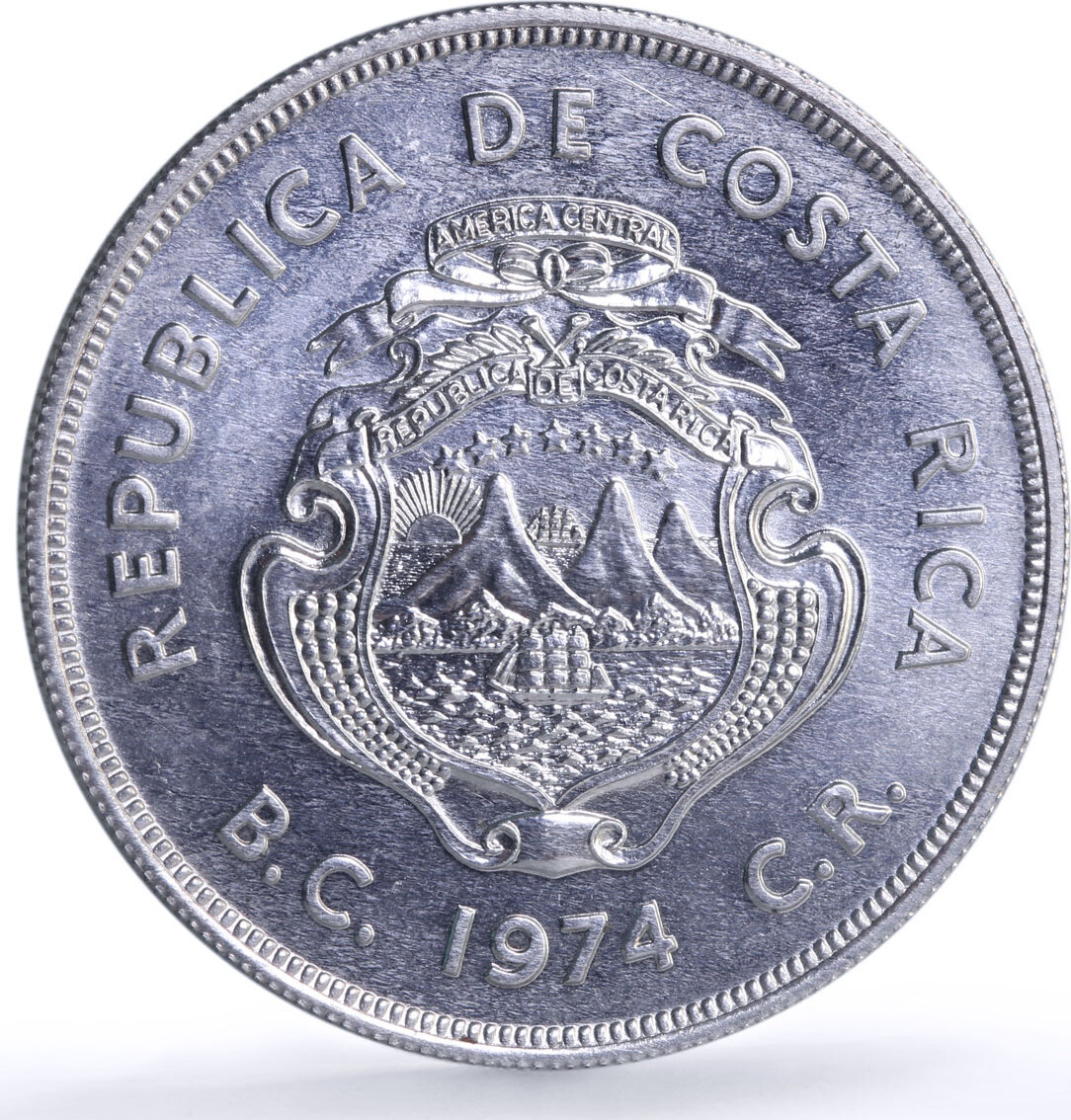 Costa Rica 100 colones Manatee Conservation KM-201 Fauna silver coin ...