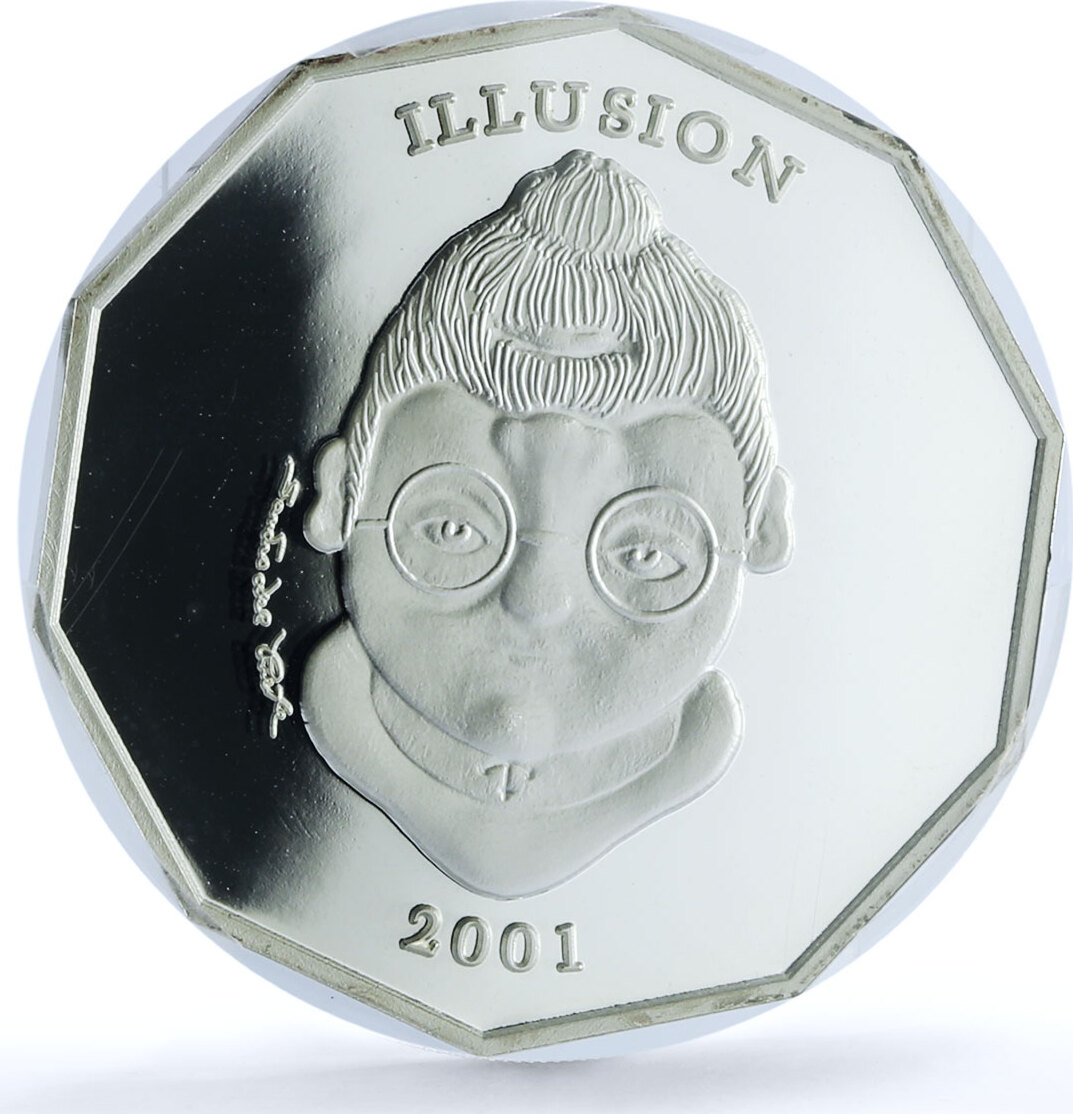 Liberia 10 dollars Illusion KM-491 Art PR 70 PCGS silver coin 2001 ...