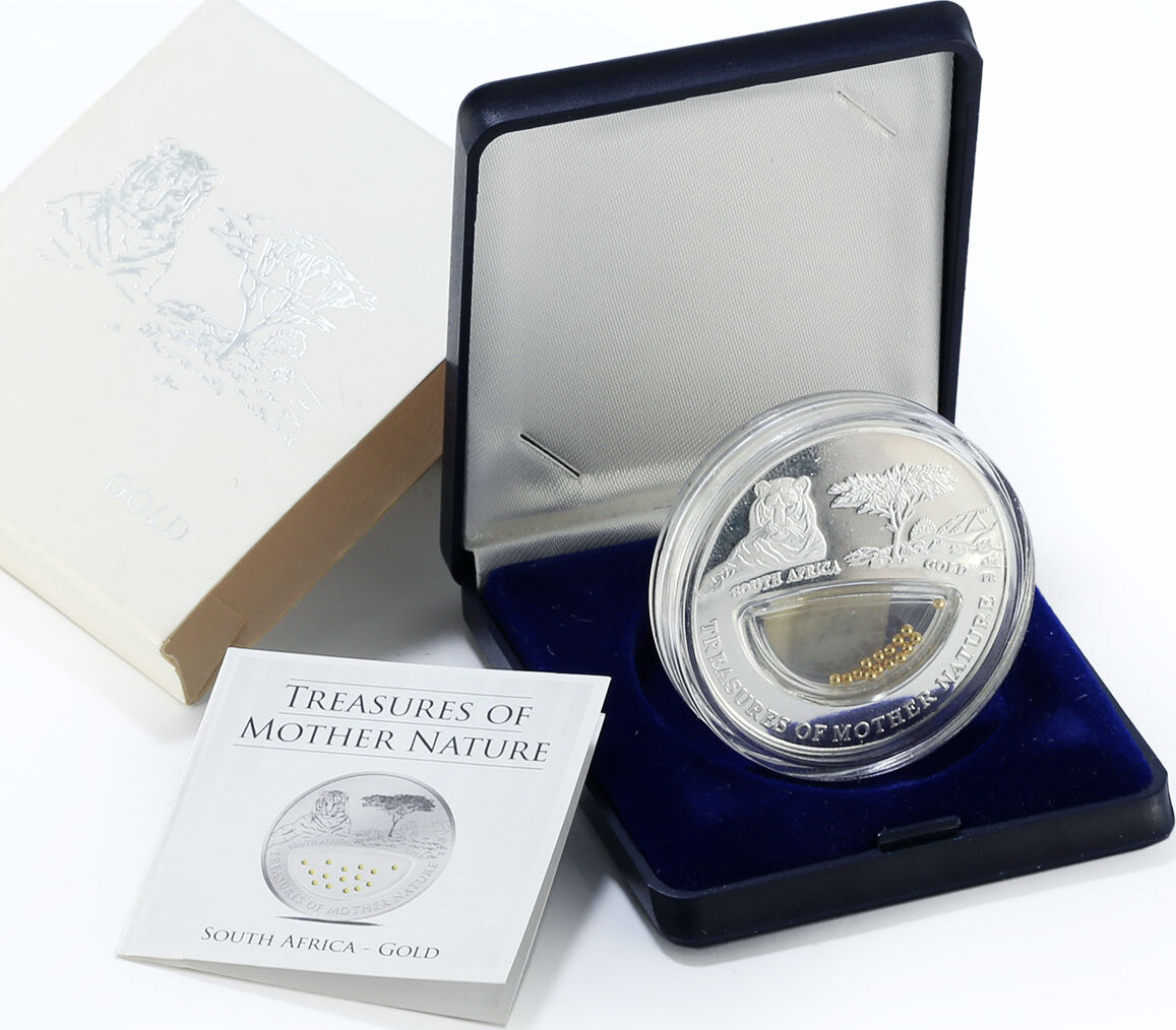 Fiji 10 dollars South Africa - Gold Lion silver coin 2012 Proof | MA-Shops