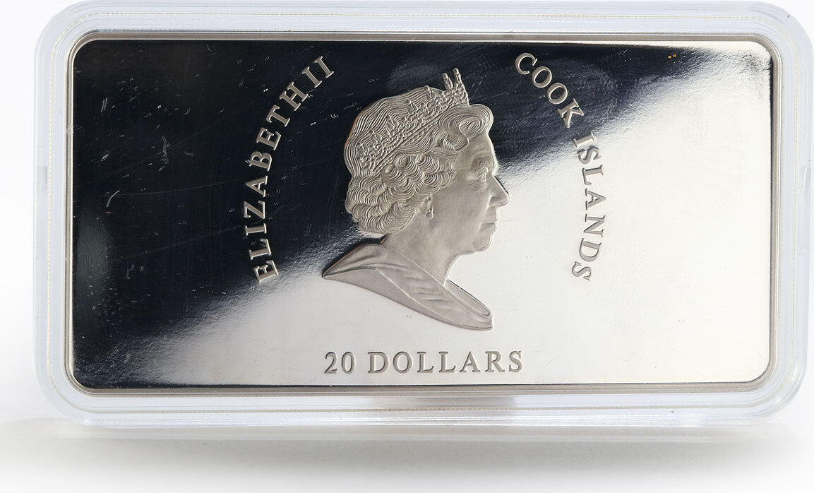 Cook Islands 20 dollars Francisco de Goya La Maja Desnuda Art silver ...