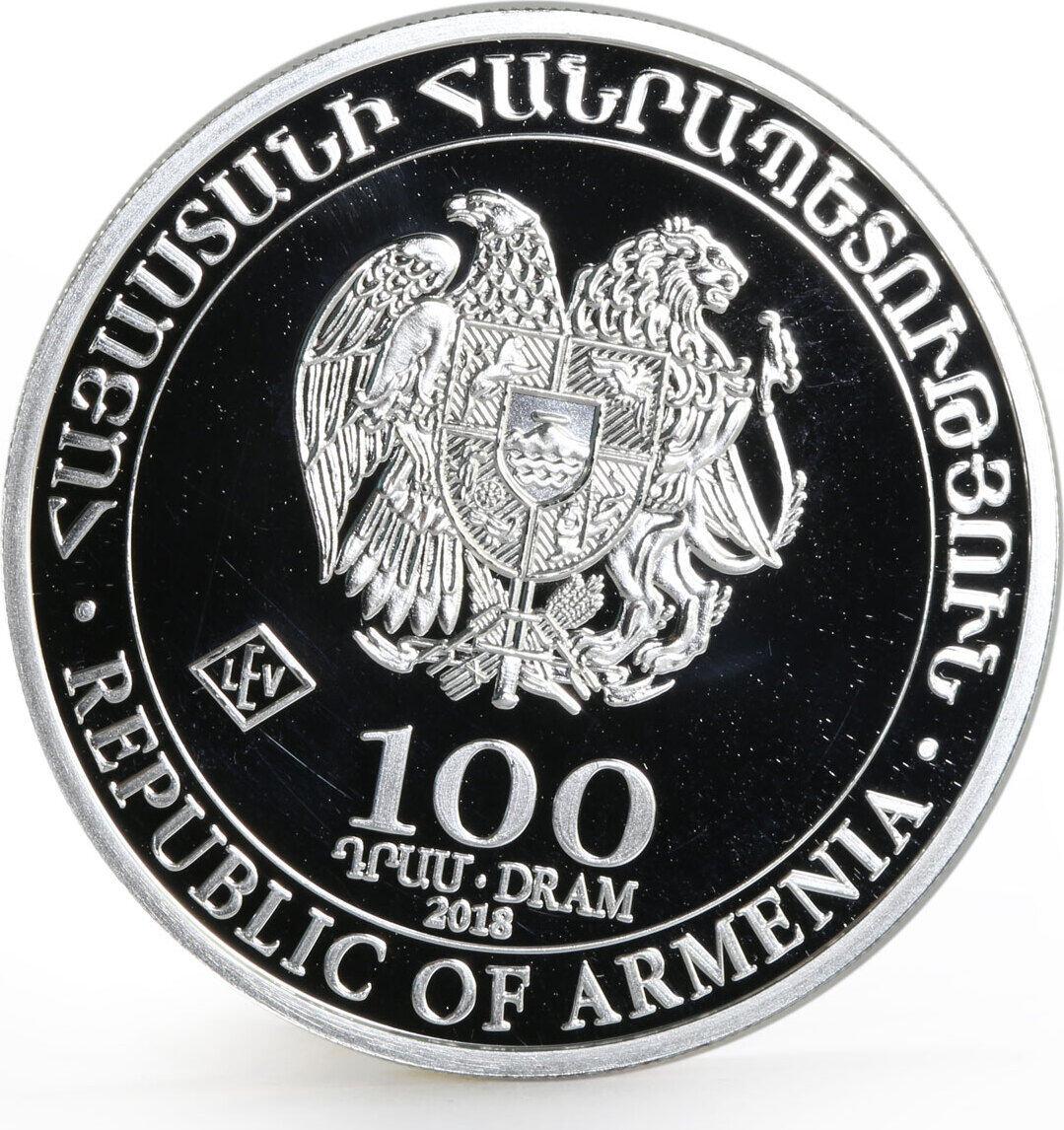 Armenia 100 dram Football World Cup in Russia proof silver coin 2018 ...