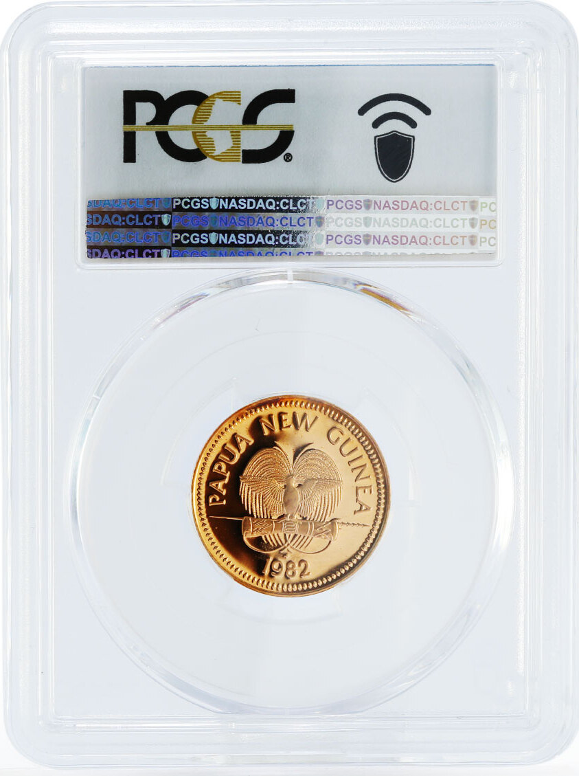 Papua New Guinea 2 toea Lion Fish PR69 PCGS proof bronze coin 1982 | MA ...