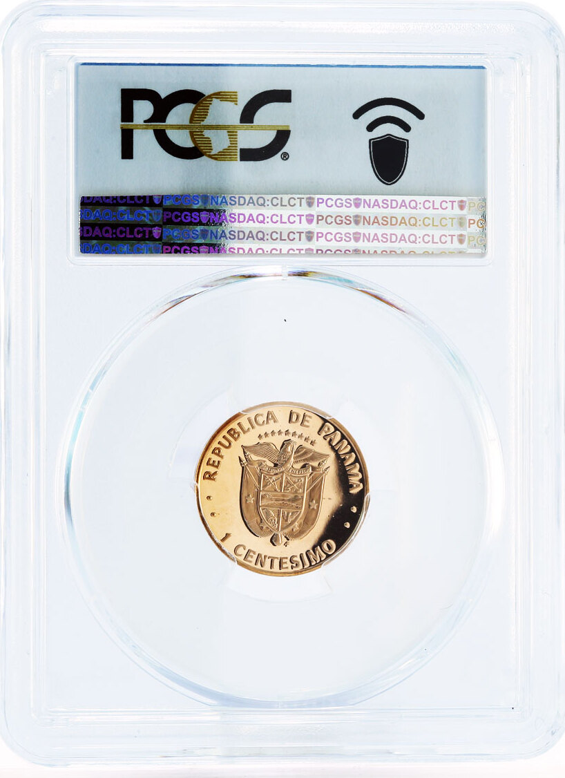 Panama 1 centesimo Urraca PR70 PCGS proof copper coin 1977 | MA-Shops
