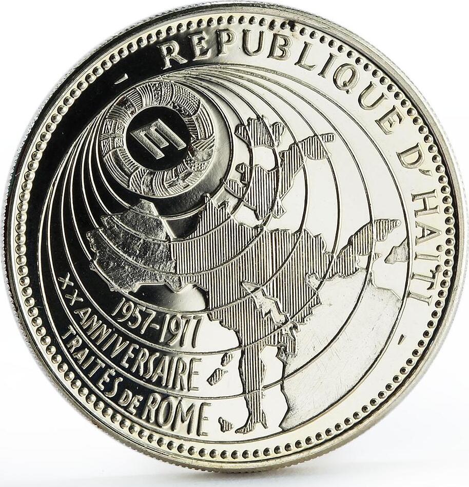 Haiti 50 gourdes 20th Anniversary of European Market Economy silver ...