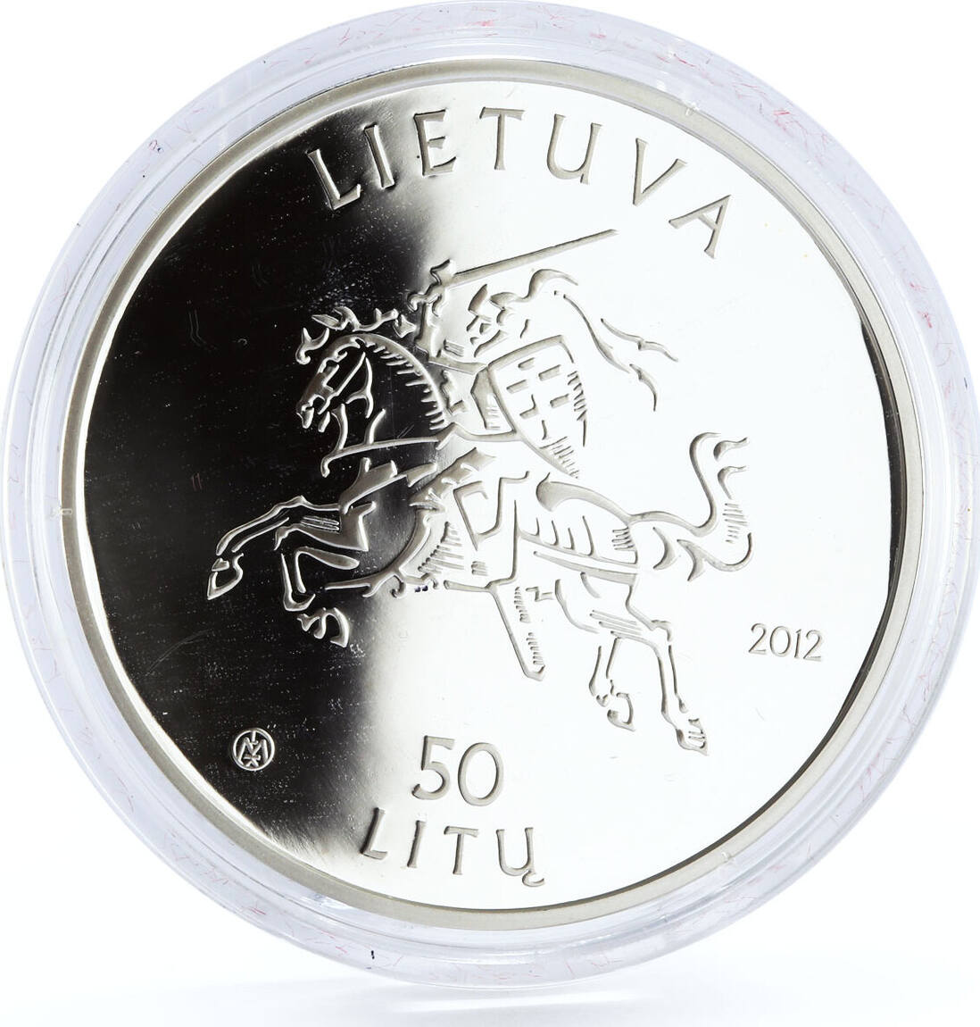 Lithuania 50 litu Poet Maironis Jonas Maciulis Poetry proof silver coin ...