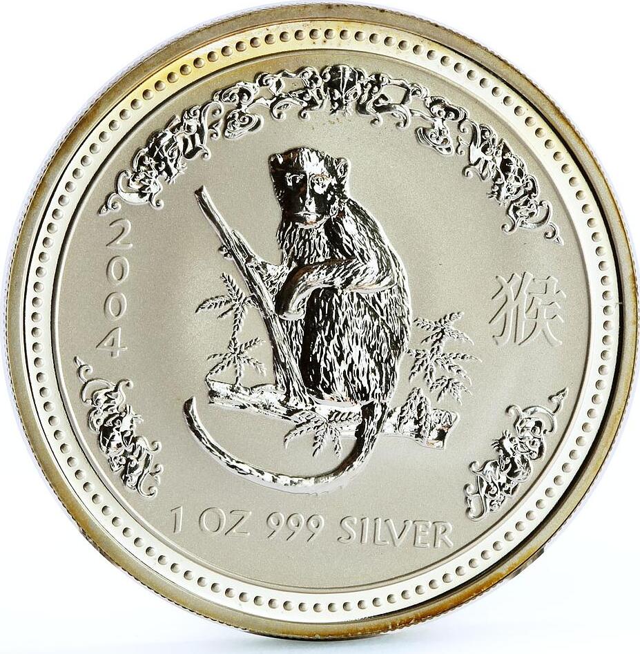 Australia 1 dollar Lunar Calendar series I Year of the Monkey silver ...