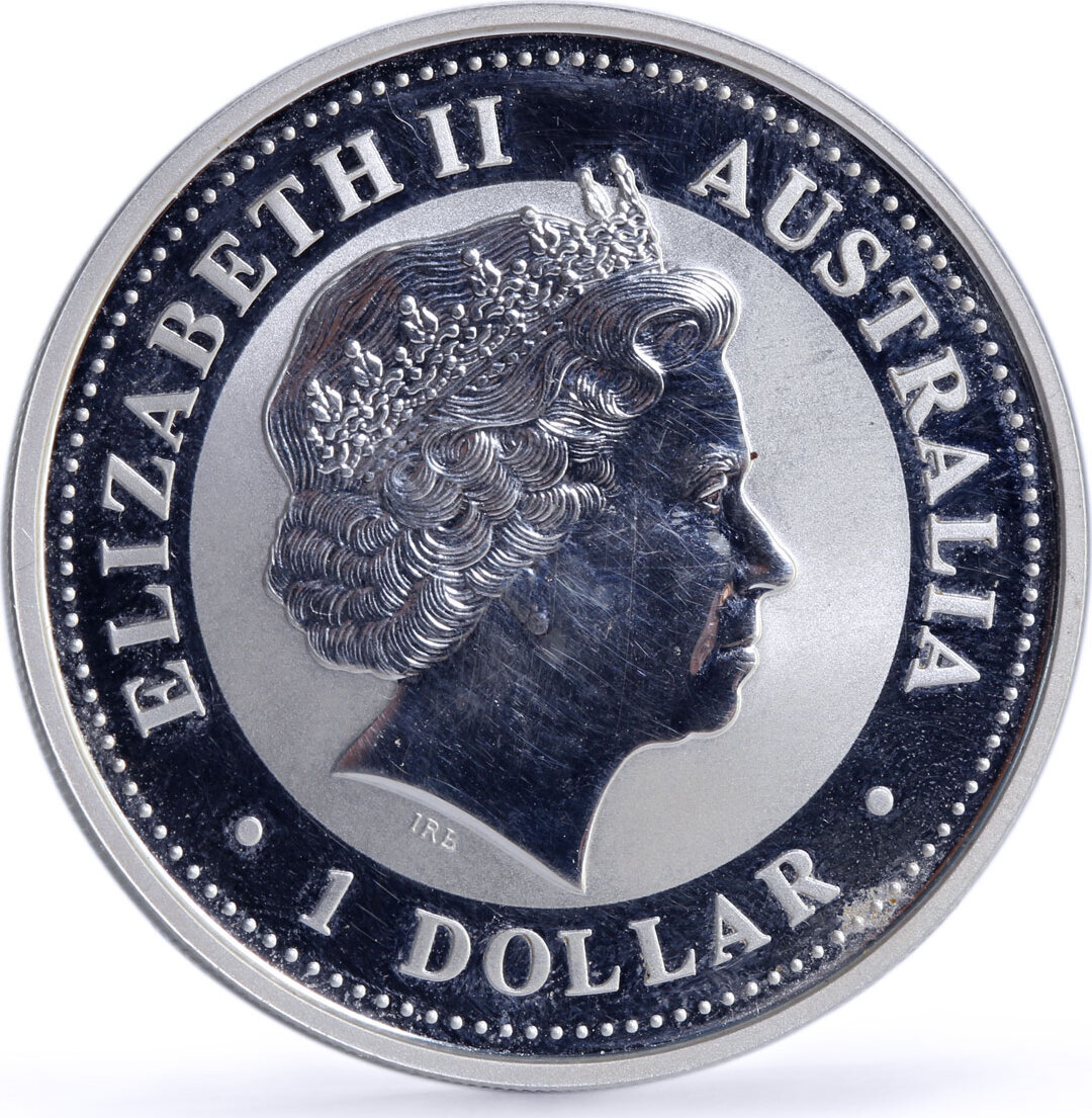 Australia 1 dollar Lunar Calendar I Year of the Rooster gilded silver ...