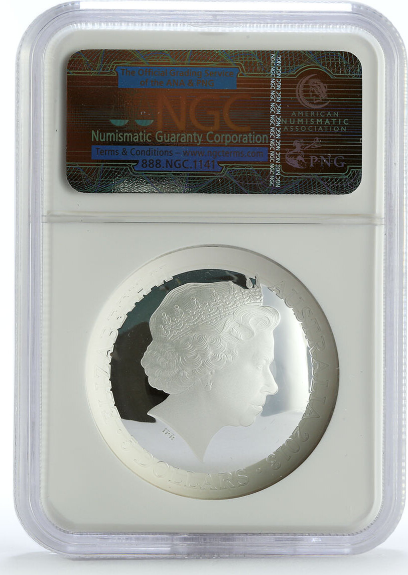 Australia 5 dollars Southern Sky Pavo Peacock Asterism PF70 NGC Ag coin ...